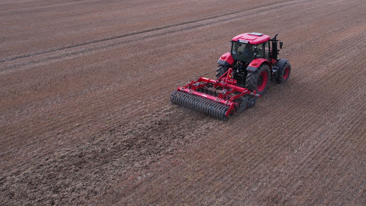 UNIA ARES XL 3 with ZETOR / working depth 5 cm - YouTube