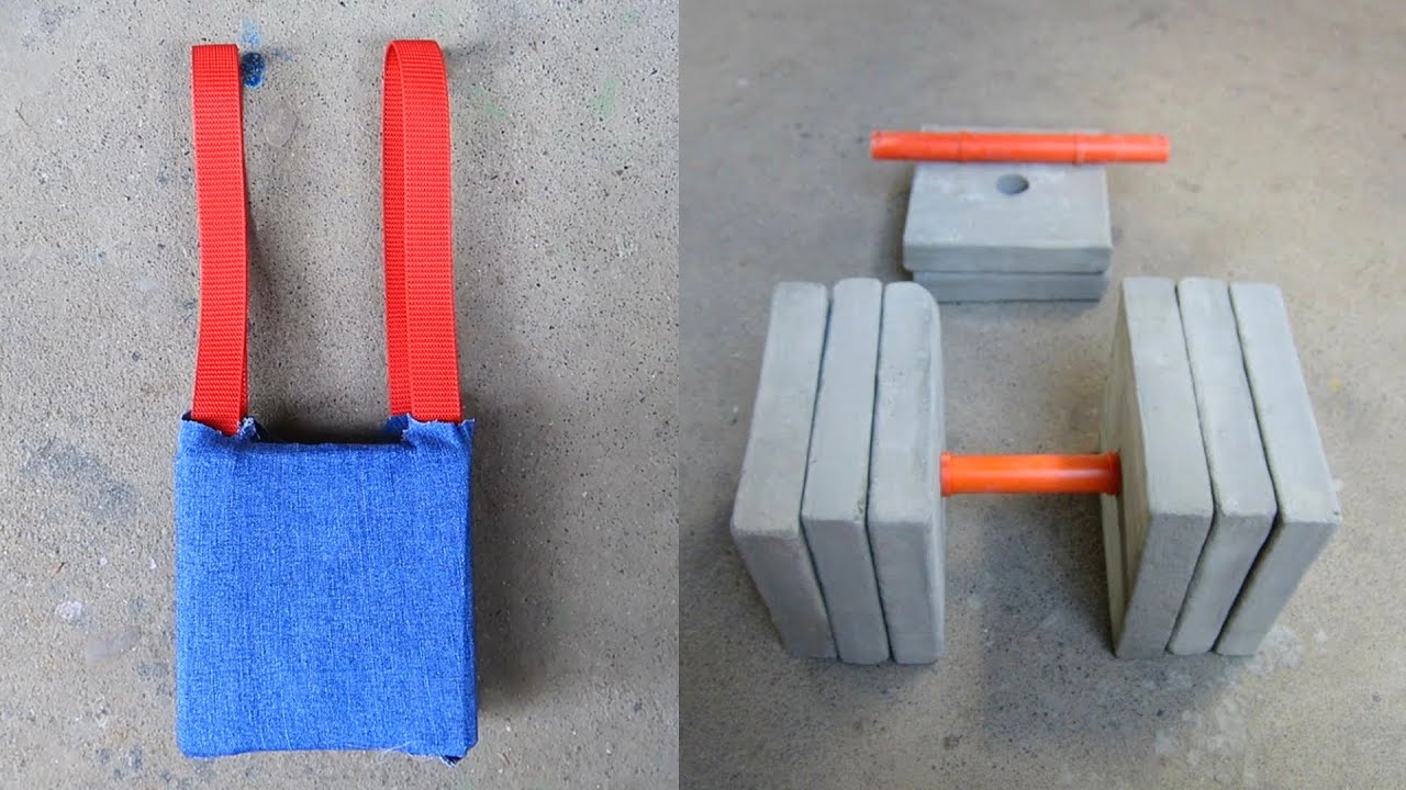 How to Make Homemade Dumbbells and Weight Vest - YouTube