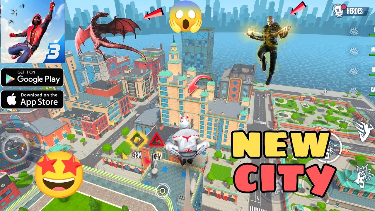 Spider fighter 3| exploring new City 🤩| Android open world gameplay # ...
