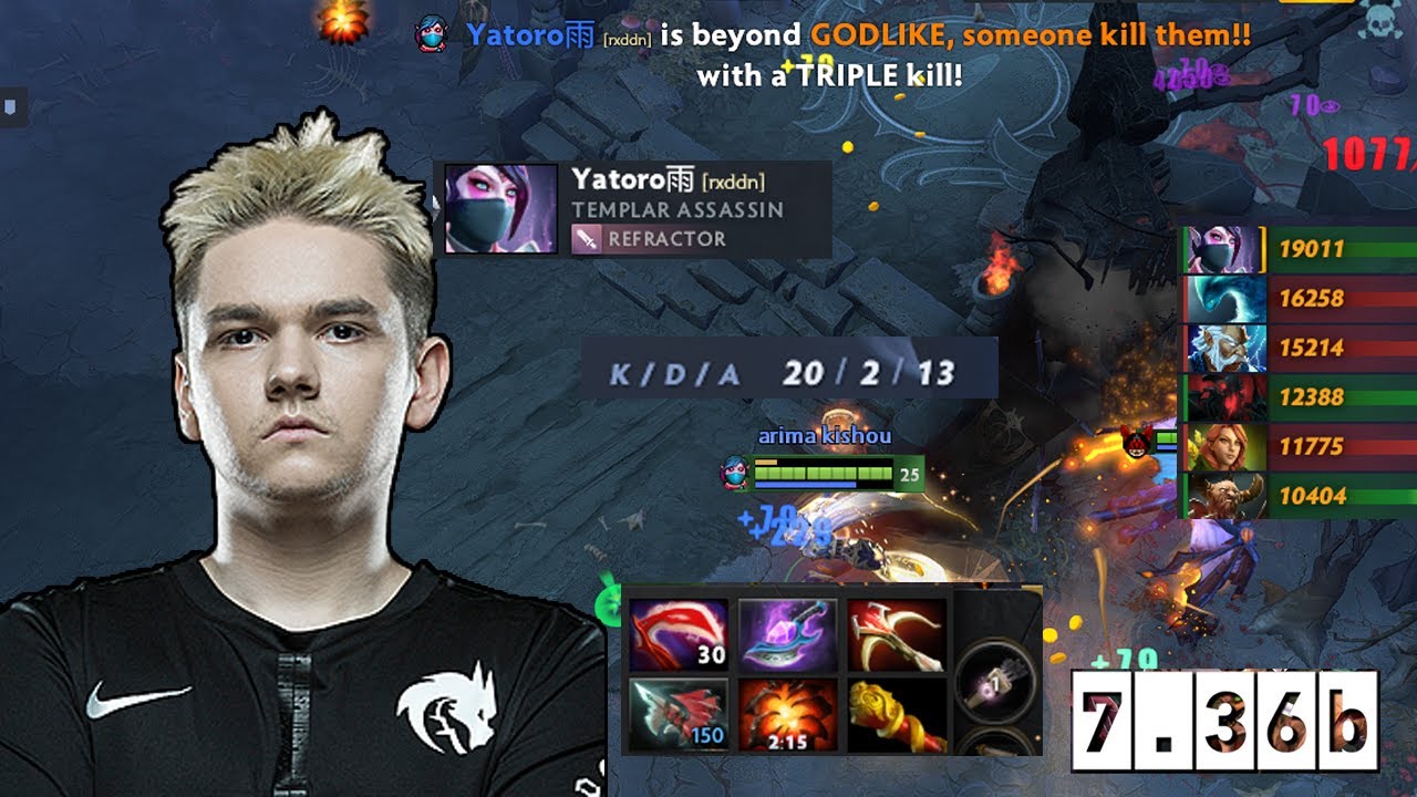 YATORO Templar Assassin vs Larl(Zeus), MC(Tiny) & Yawar(Morpling ...