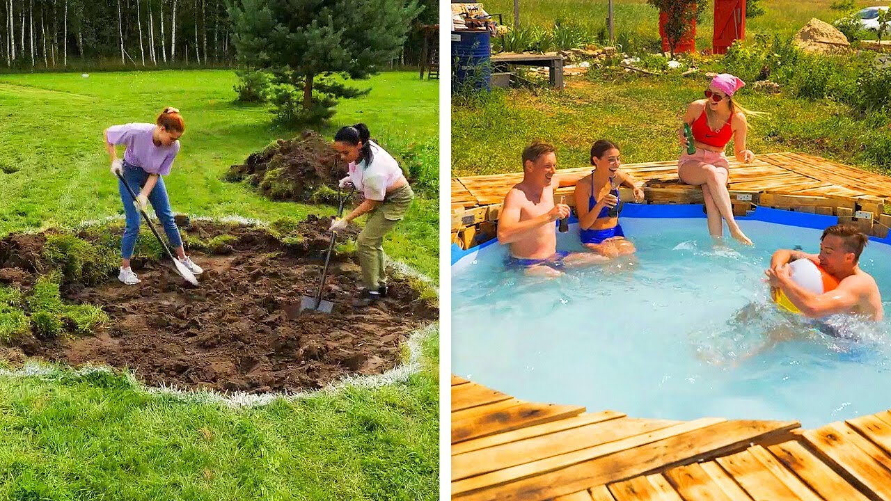 Create Your Own Backyard Oasis With a DIY Swimming Pool! - YouTube