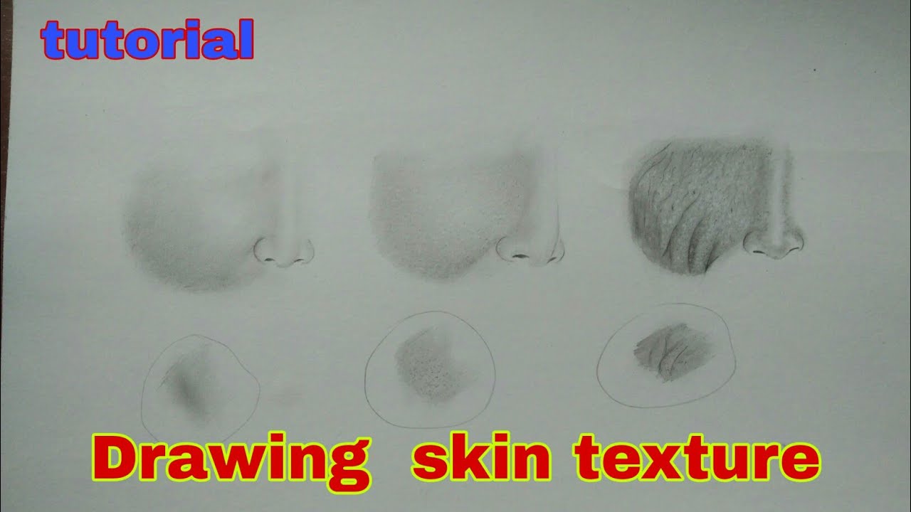 How to draw skin texture for beginners step by step/ baby face/man face ...
