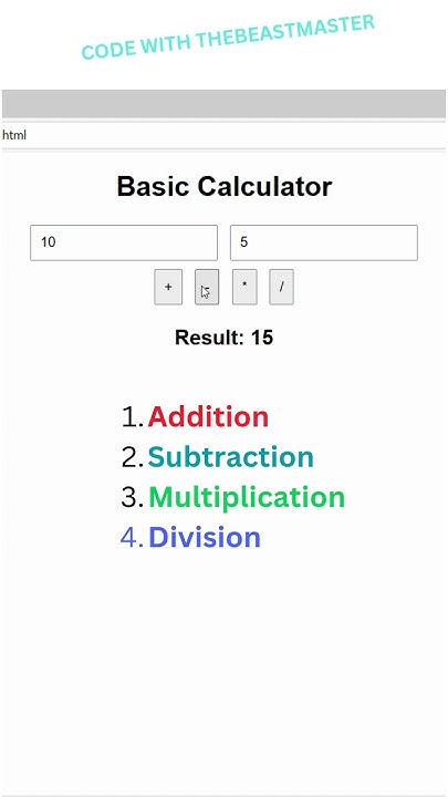 Build a Simple Calculator using #javascript #learn #programming #coding ...