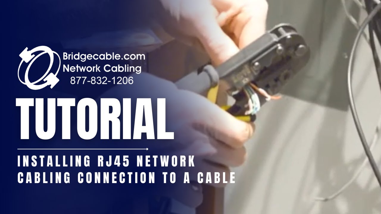 Installing RJ45 Network Cabling Connection or Head to a Cable ...