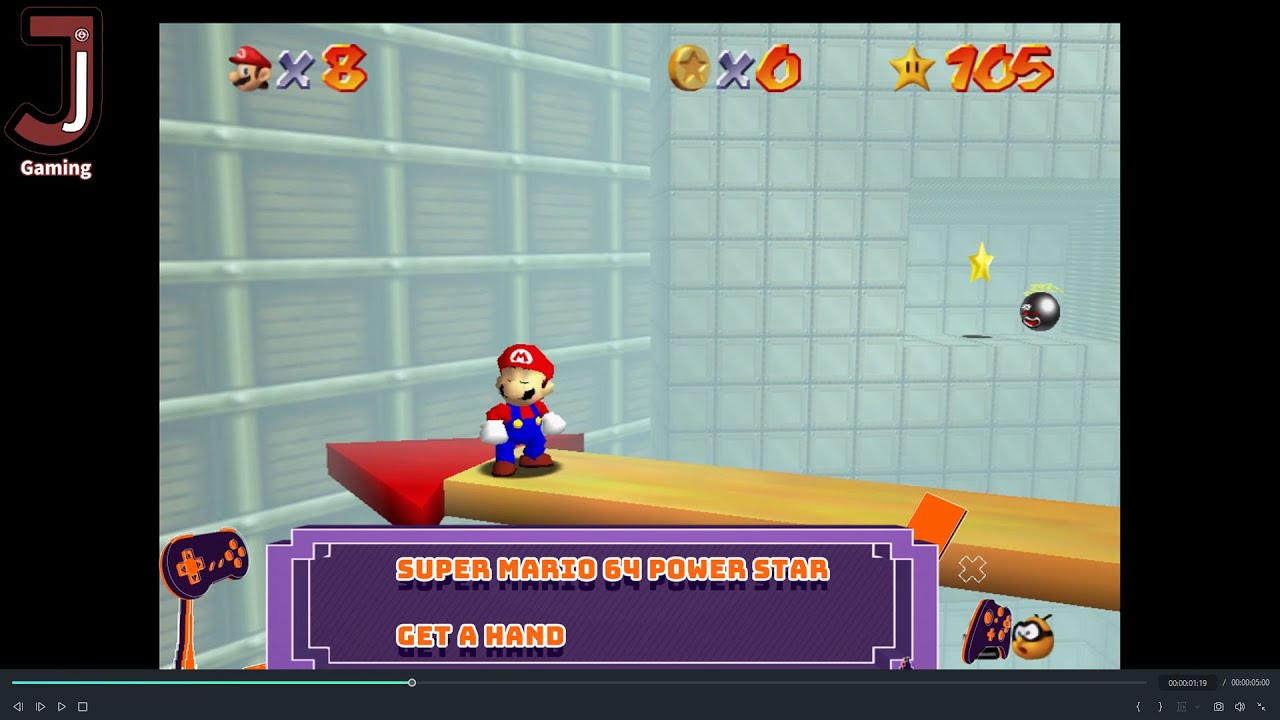 Super Mario 64 Get a hand in Course 14 Tick tock clock - YouTube