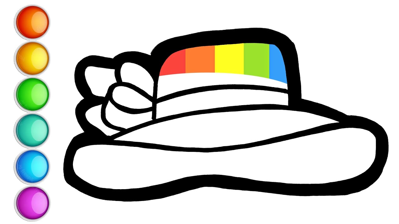 How to Draw a HAT for kids 👒 Hat drawing easy step by step 👒 Magic Kids ...