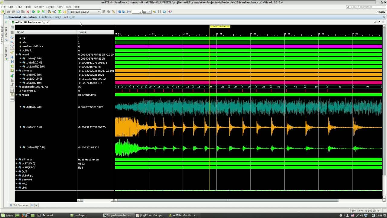 SJSU EE278 S16 Term Project Demonstration - Adaptive Filter IP - YouTube