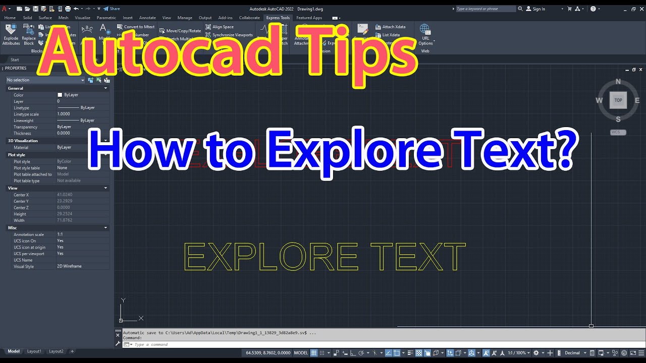 How to Explore Text in Autocad - Làm thế nào để Phá Vỡ chữ trong ...