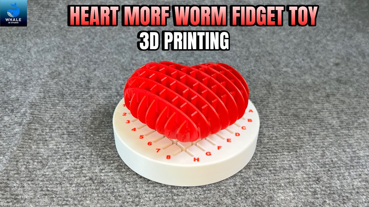 Make Heart Morf Worm Fidget Toy With 3D Printing - YouTube