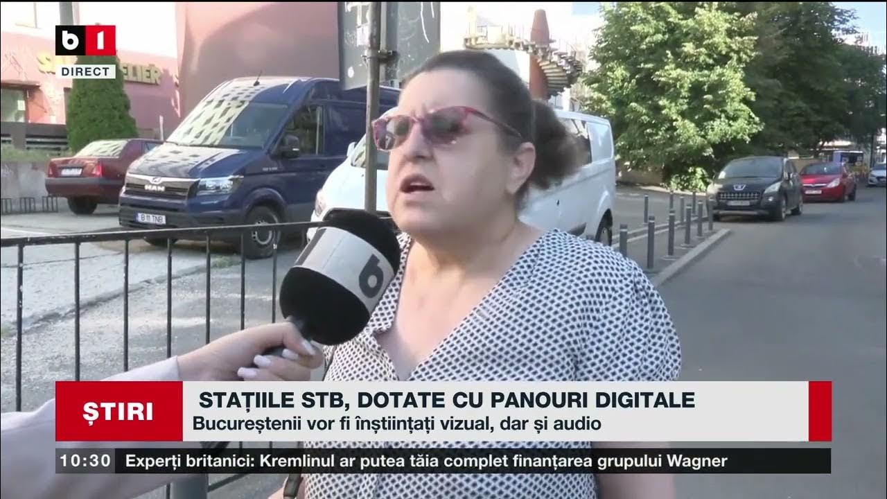 STAȚIILE STB, DOTATE CU PANOURI DIGITALE_Știri B1_14 aug 2023 - YouTube