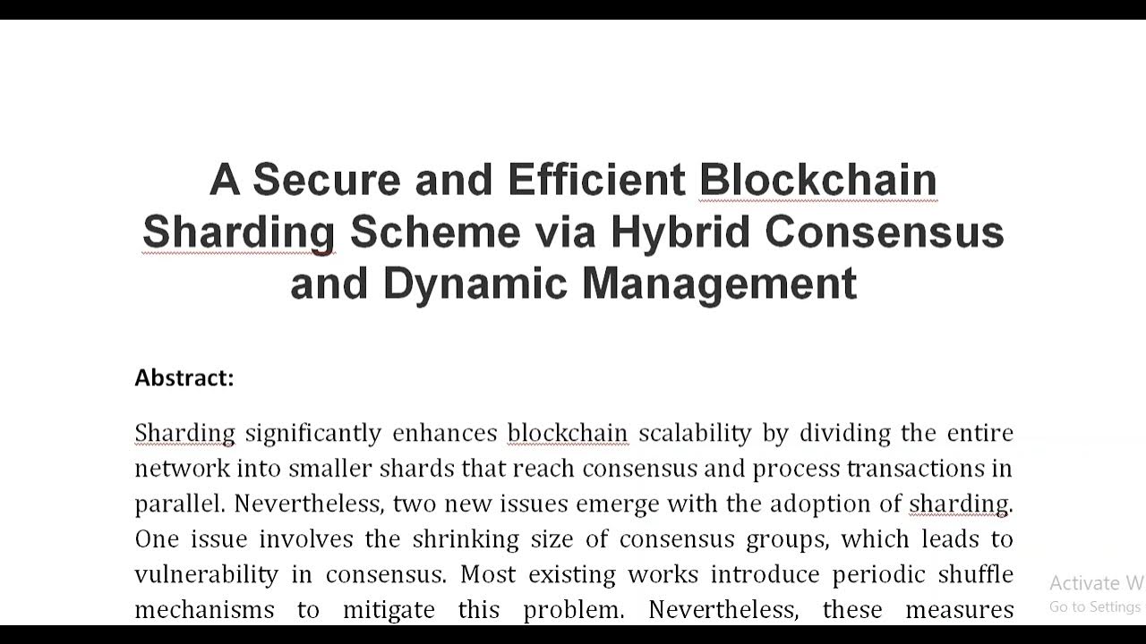 A Secure and Efficient Blockchain Sharding Scheme via Hybrid Consensus and Dynamic Management ...
