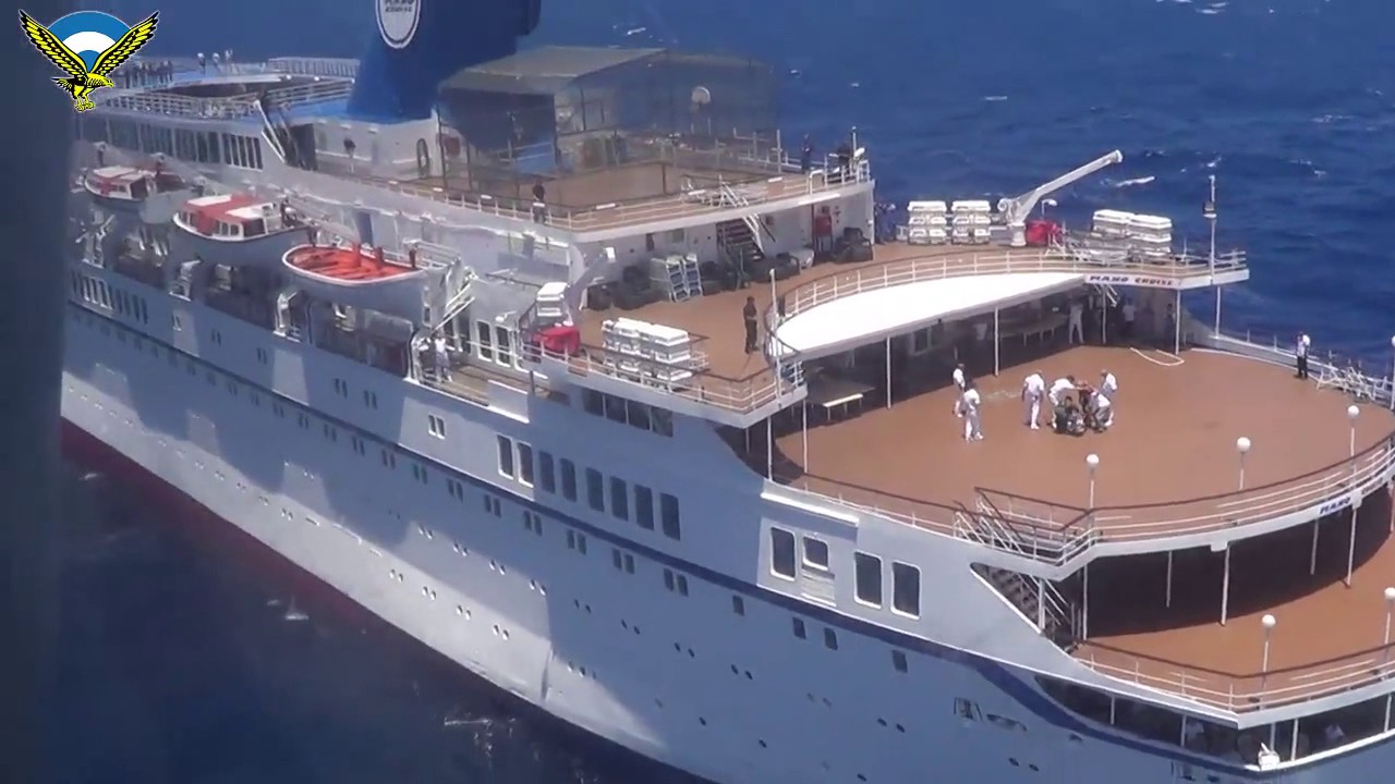 Αεροδιακομιδή από Κρουαζιερόπλοιο Golden Iris Νότια Ρόδου 31/5/2014 HD ...