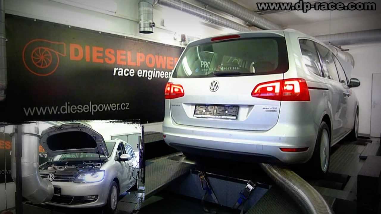 NEW VW Sharan 2.0TDI 4Motion 140PS to 171PS @ 384Nm DIESELPOWER dyno ...