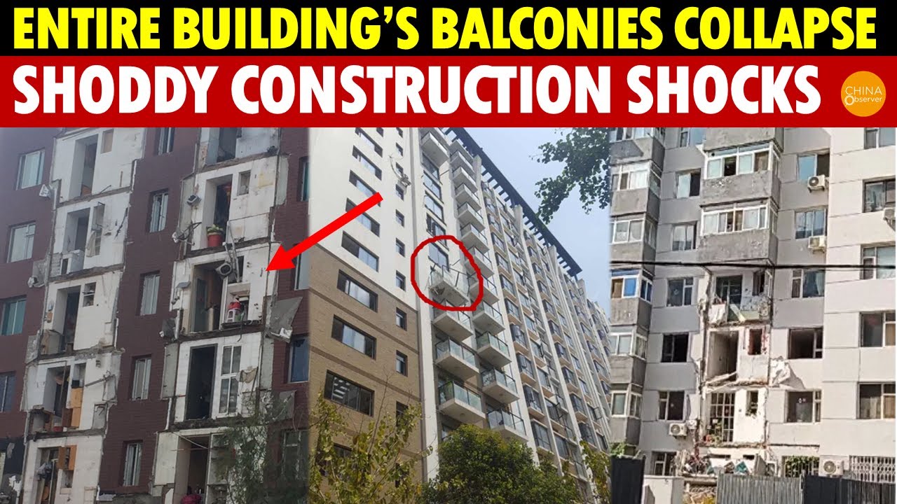 Entire Building’s Balconies Collapse, Debris Everywhere: China’s Shoddy ...