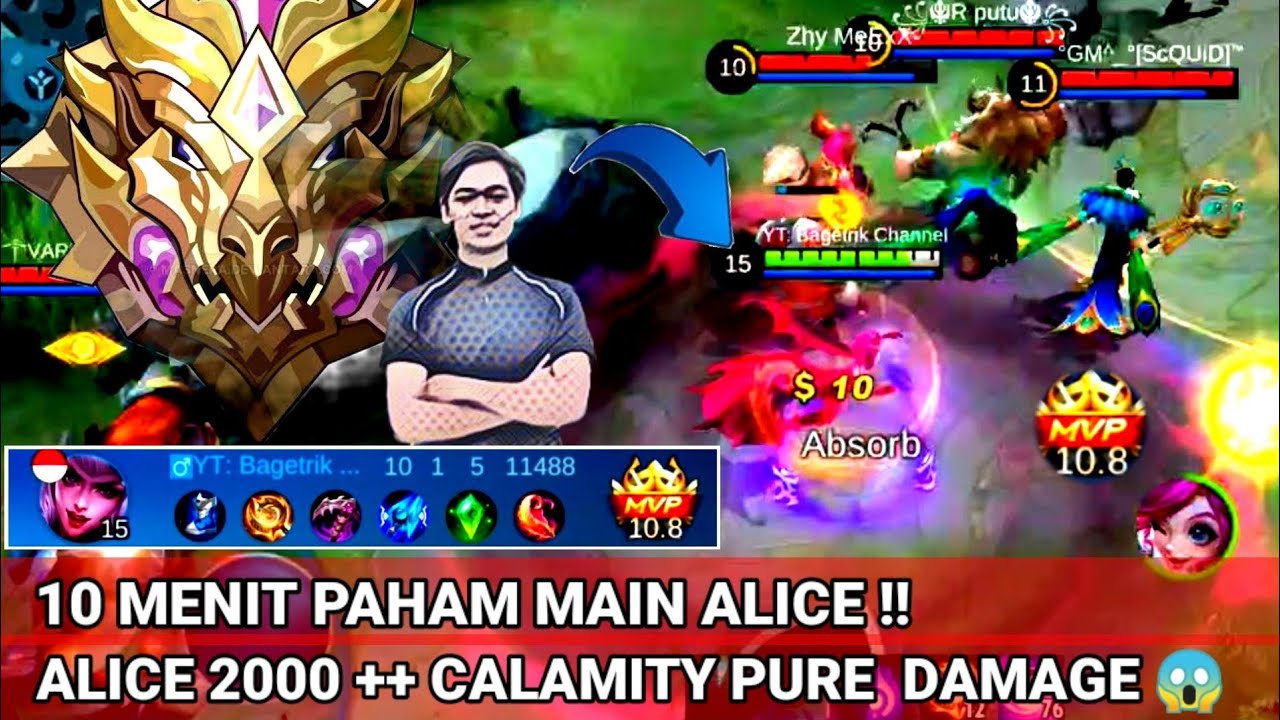 Alice 2000 ++ damage !! 10 Menit Paham Alice | item build Alice ...