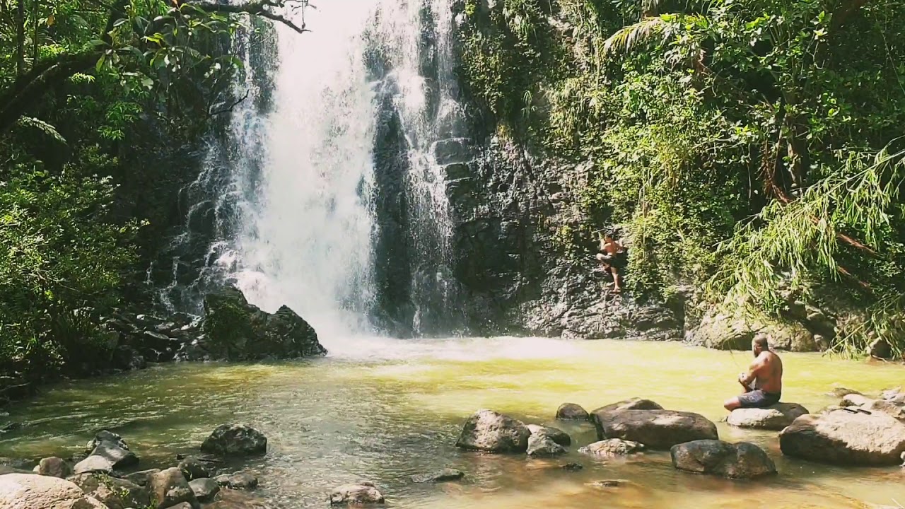 Exploring waterfalls in Fiji - YouTube