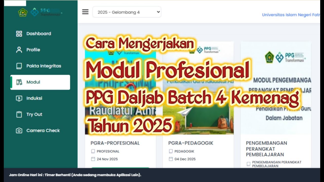Cara Mengerjakan Modul Profesional PPG Batch 4 Kemenag 2025 Topik 1 sd ...