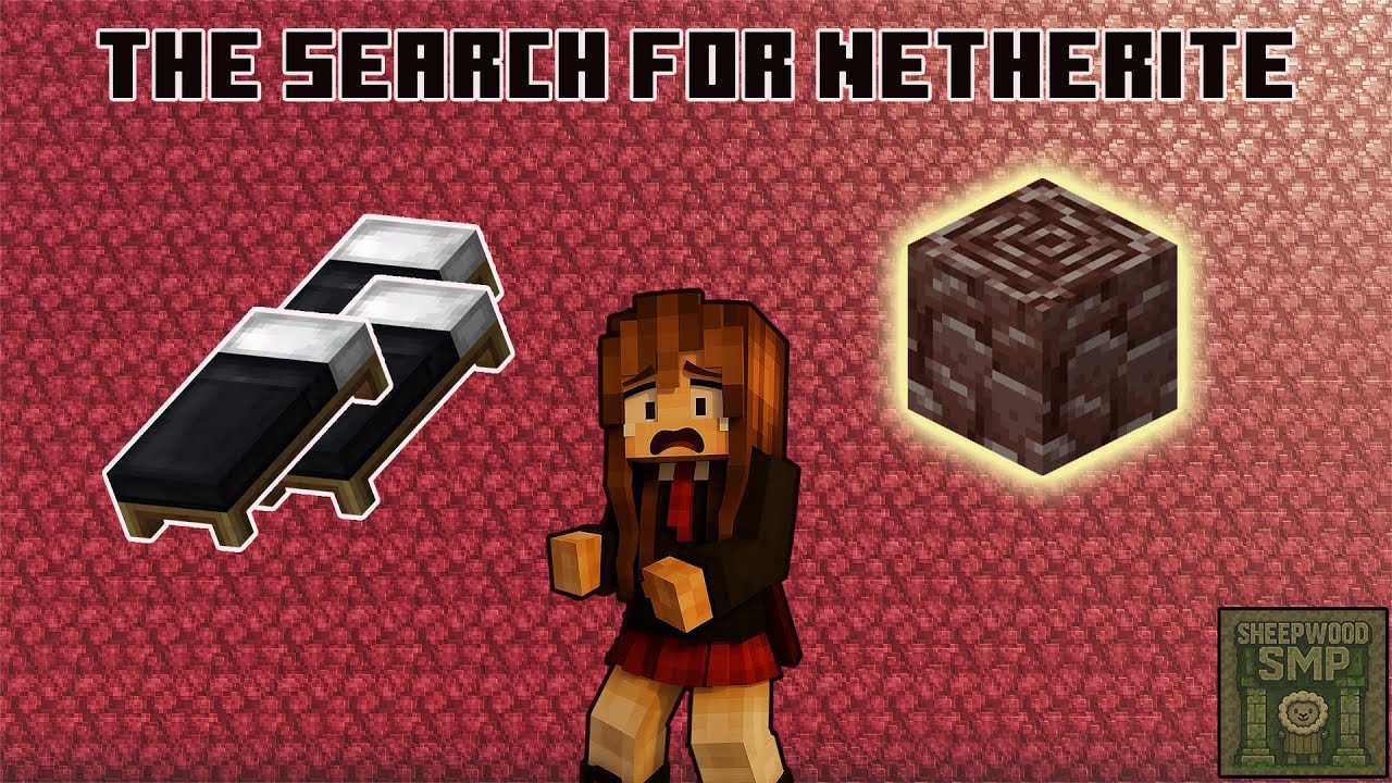 Bed mining in The Nether for the first time ever! Sheepwood SMP EP 13 ...