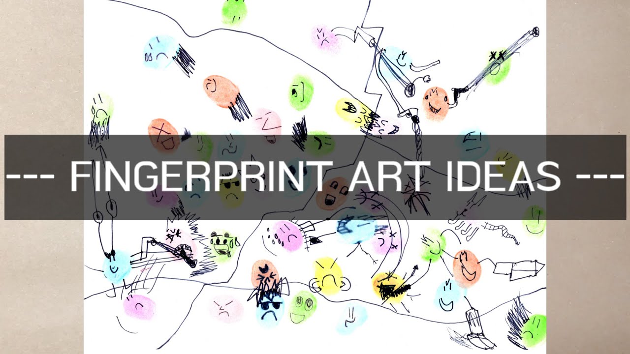 [Easy & Fun] Fingerprint Art Ideas I Art tutorial for kids step by step ...