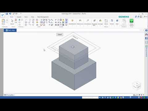 Solid Edge Hole On Face vs Plane - YouTube