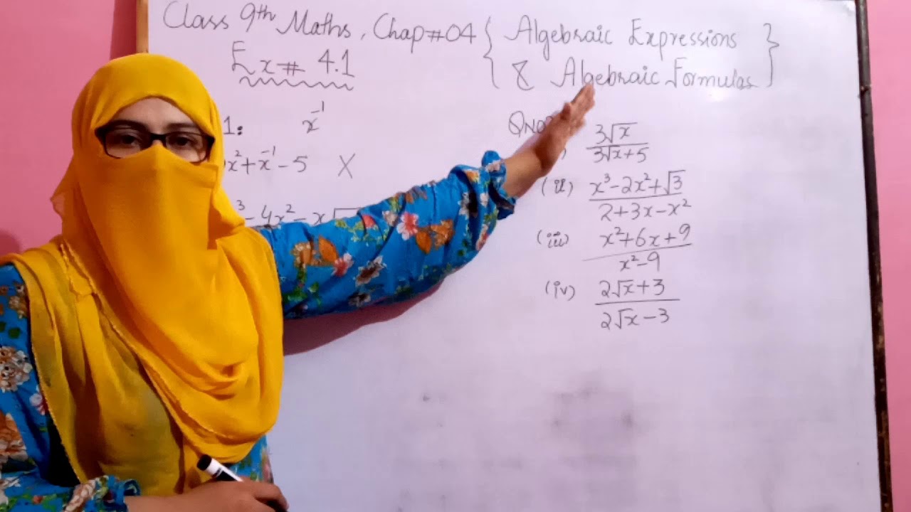 Class 9th Maths,chapter no 4, Algebraic Expressions & Algebraic ...