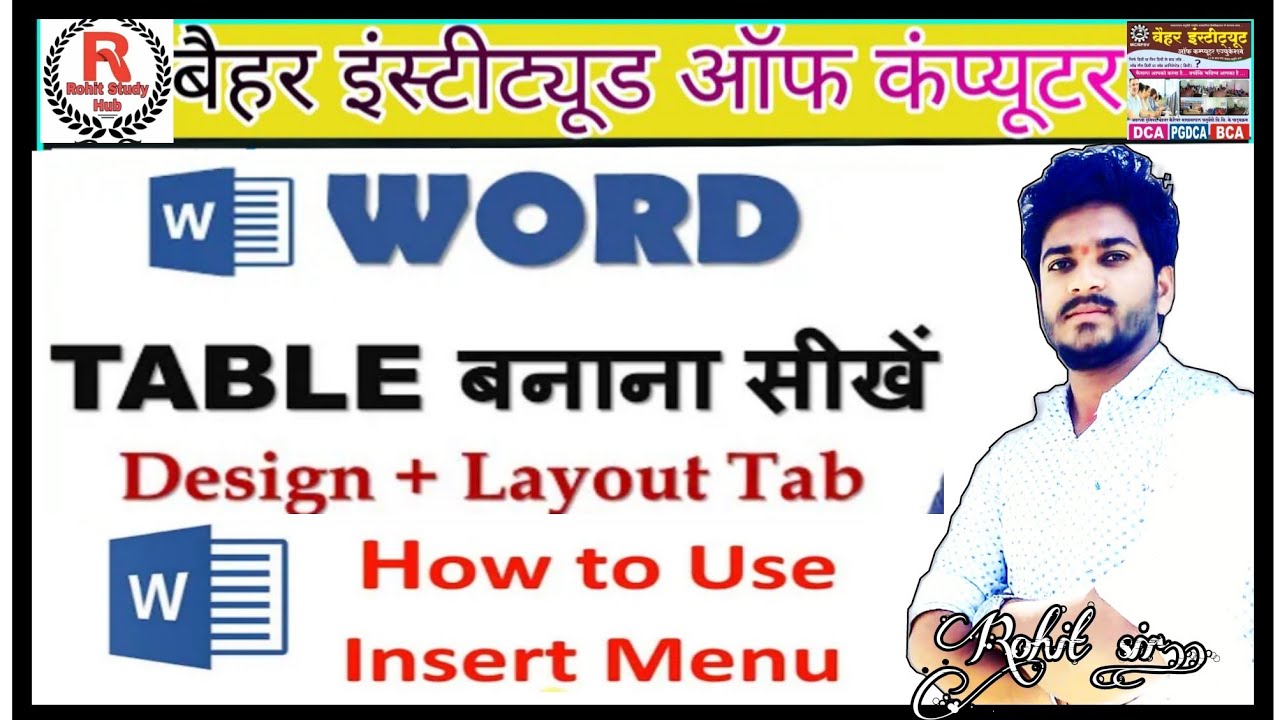 Class-8 How to use Insert Tab in MS Word | All option of #inserttab | Hindi #RohitStudyHub ...