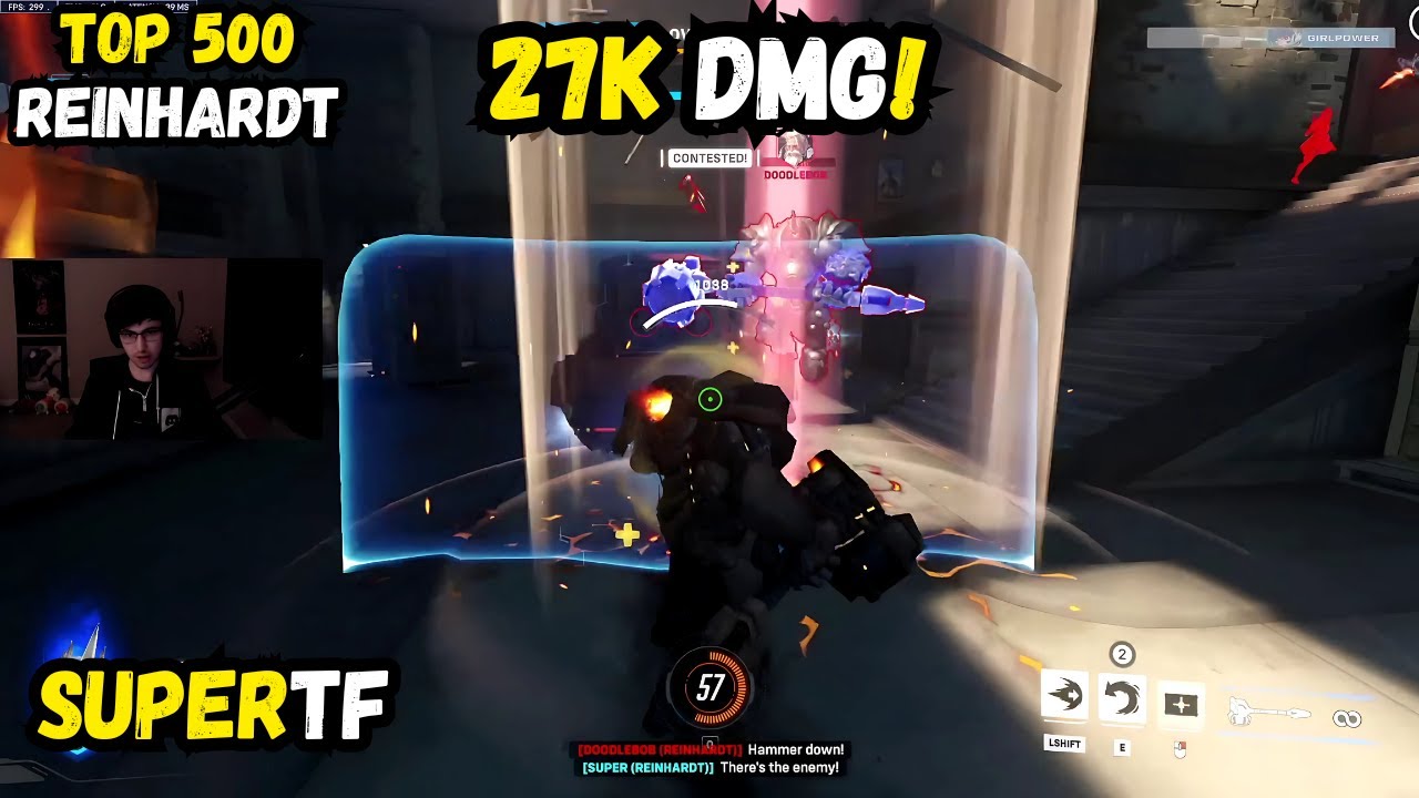 27K DMG! SUPERTF TOP 500 REINHARDT GAMEPLAY - Overwatch 2 Season 13 ...