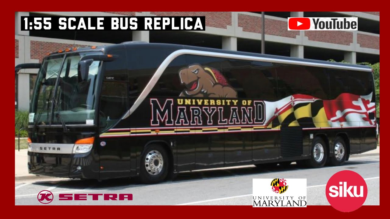 1:55 Scale Siku Custom University Of Maryland Setra S417hdh Diecast Bus ...