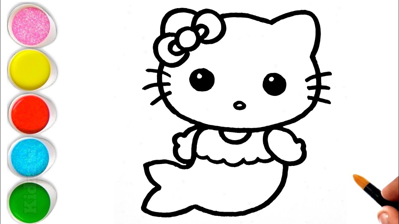 How to Draw a Cute Mermaid - Easy Drawing and Coloring for Kids | Kids ...