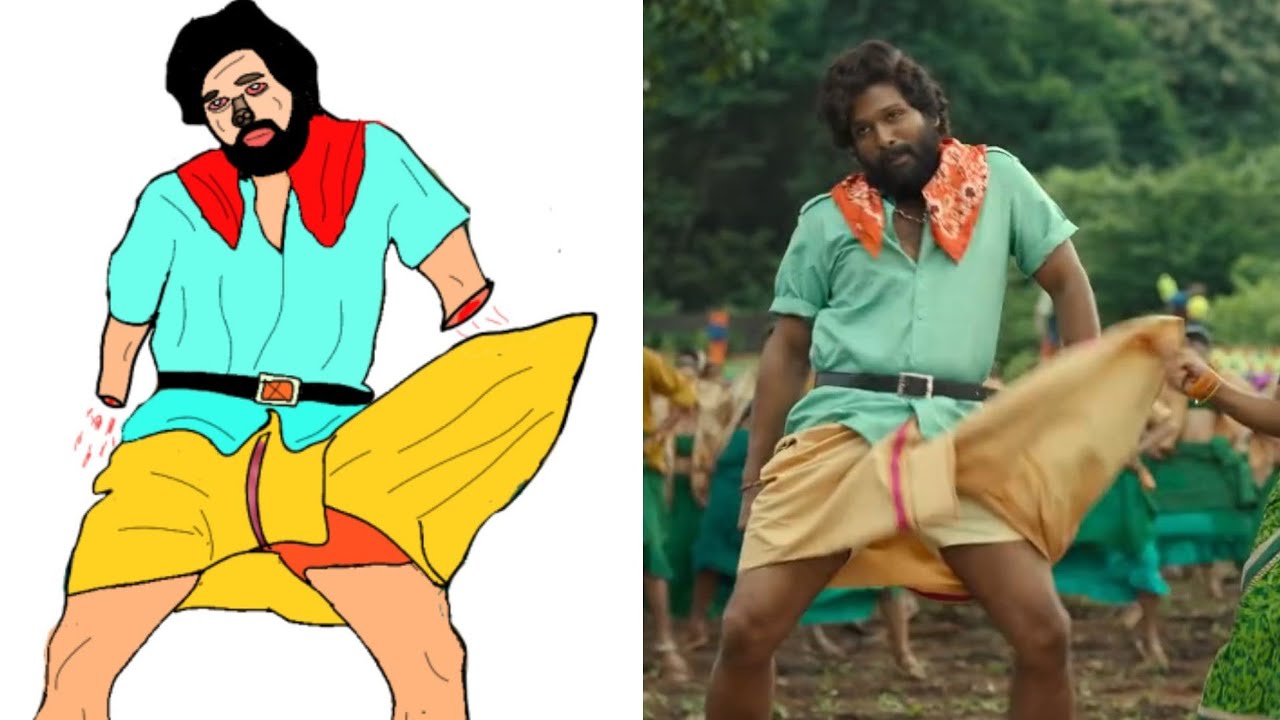 Pushpa : Sami Sami Funny Drawing Video | Allu Arjun,Rashmika | Funny ...