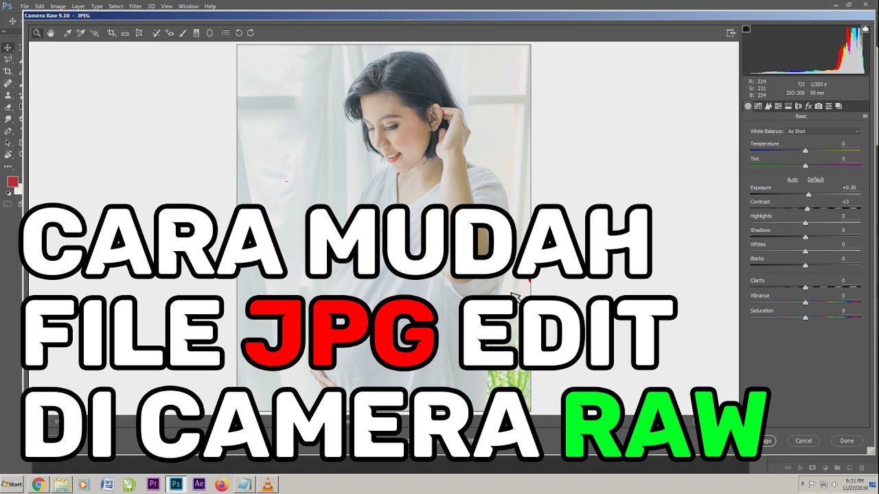 Cara Edit FILE JPG BISA EDIT DI MENU CAMERA RAW ( Tutorial Photoshop ...