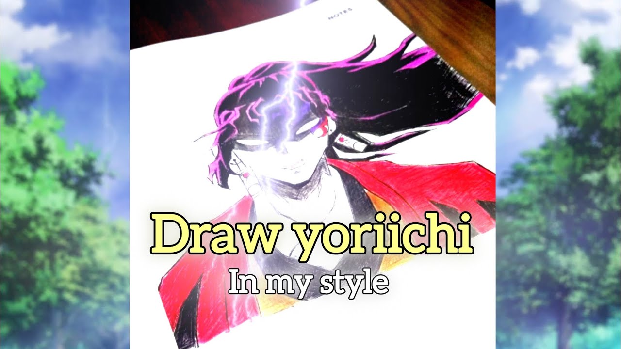 how to draw yoriichi tsugikuni | step by step drawing #art - YouTube
