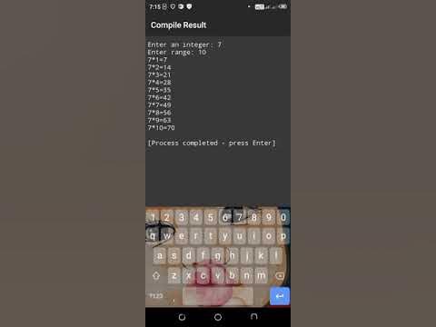 C++ program to display multiplication table upto a given range. - YouTube