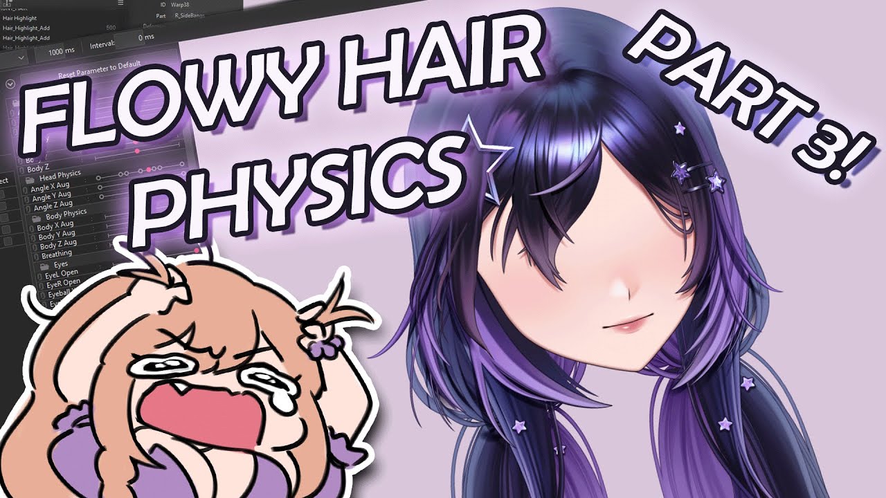 【Live2D】Flowy Hair Physics Rig-along Part 3! - YouTube