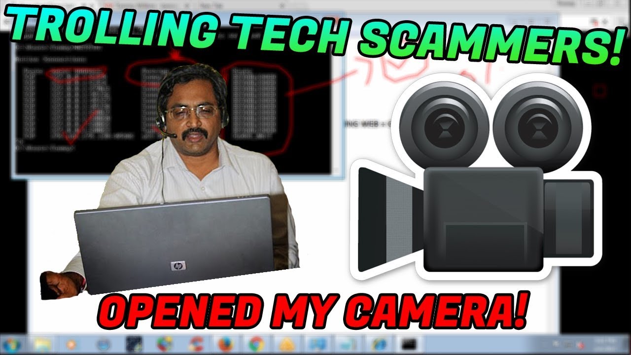 Trolling a scammer! He tried to open my camera! - YouTube