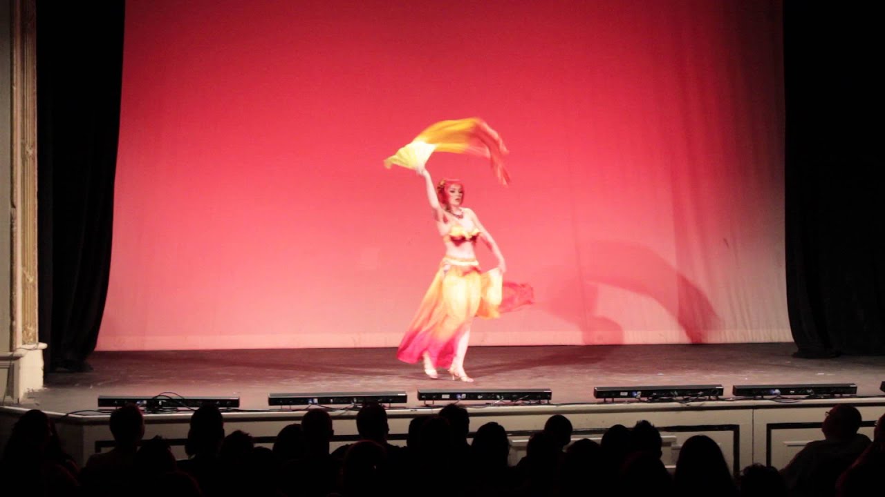 Clara Coquette's "Baby's On Fire" Silk Fan Burlesque Act - YouTube