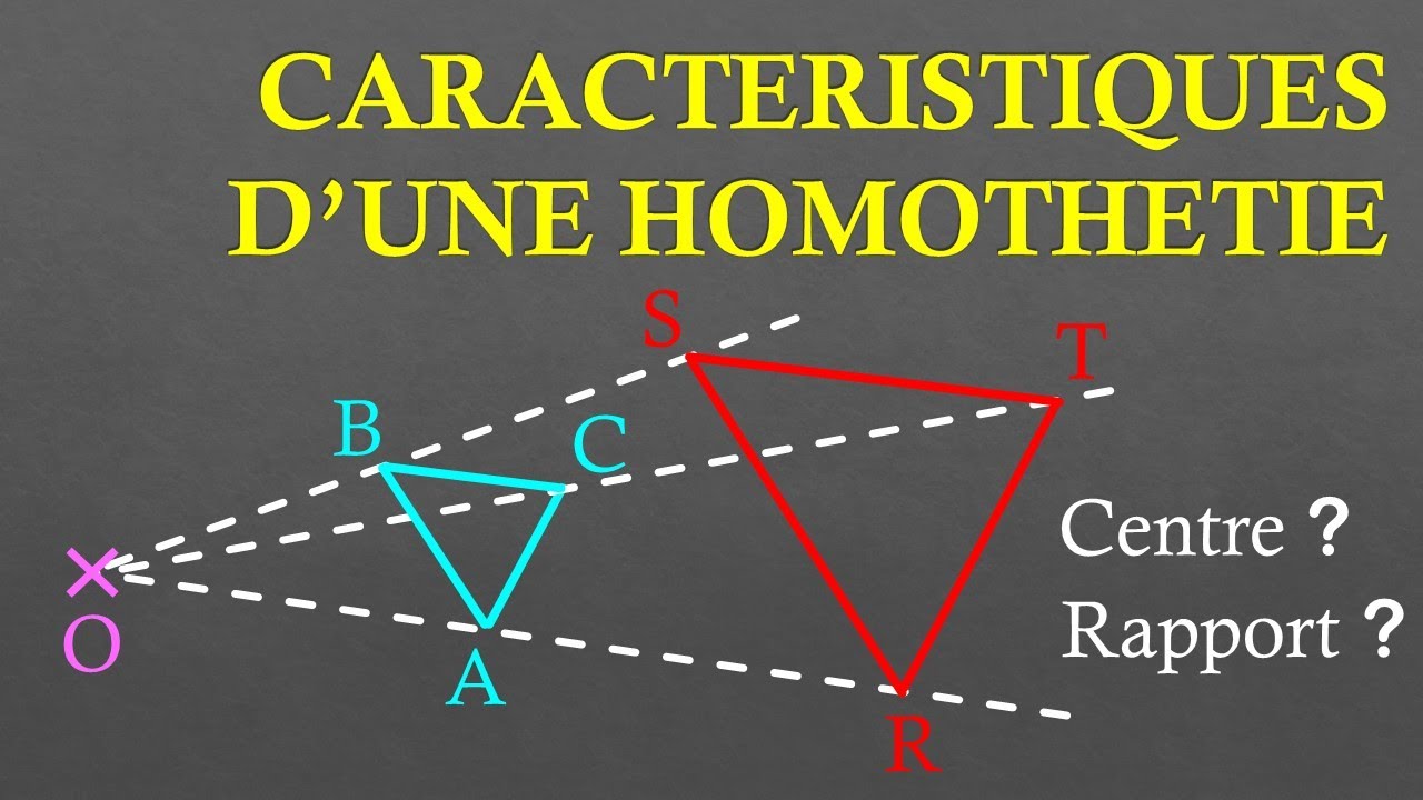 3e Trouver le centre et le rapport d'une homothétie - YouTube