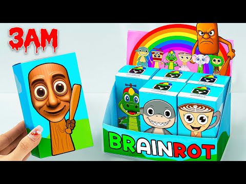 Paper DIY💖UNBOXING The ULTIMATE Italian Brainrot MYSTERY BOX at 3 AM! TUNG TUNG TUNG SAHUR Blind Box