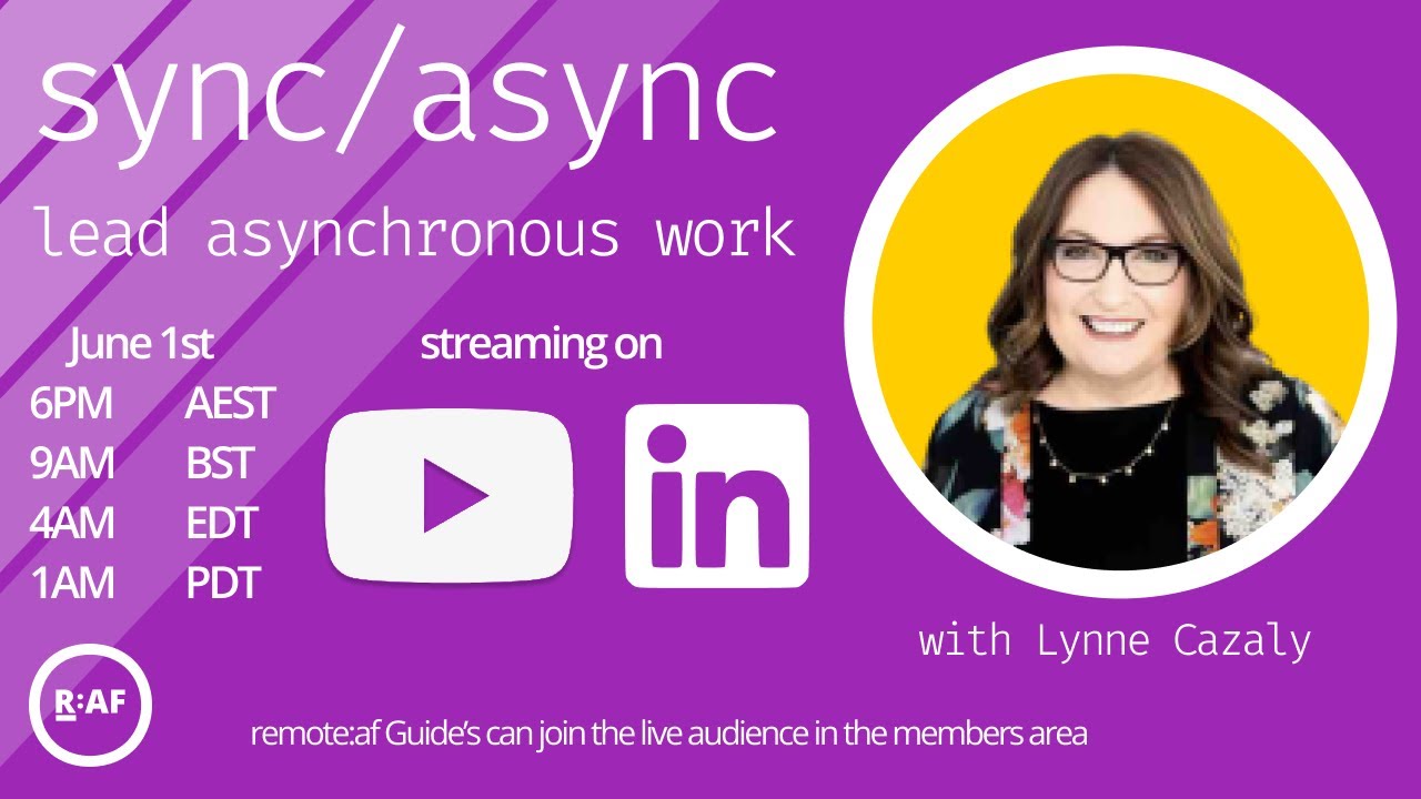 sync vs async with Lynne Cazaly - YouTube