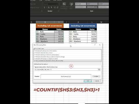 Two scenarios for quickly identifying duplicate rows in Excel using conditional formatting # ...