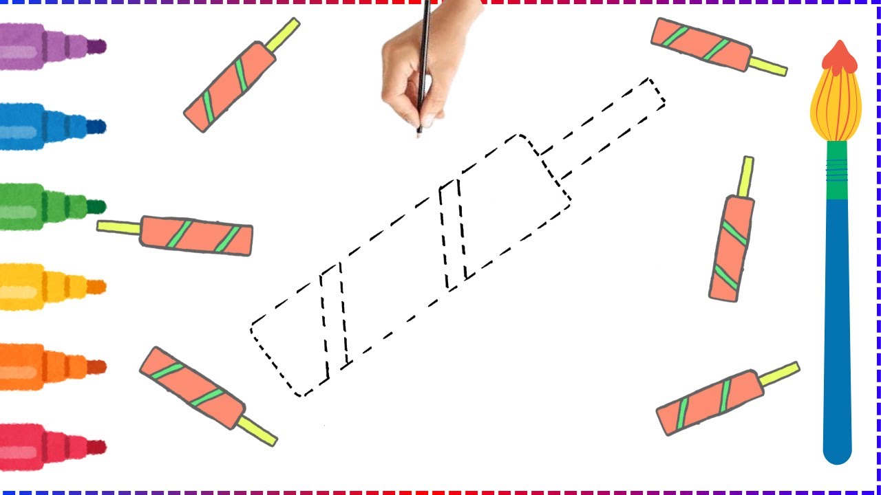 How to Draw a Cricket Bat | Easy Step-by-Step Cricket Bat Drawing for ...
