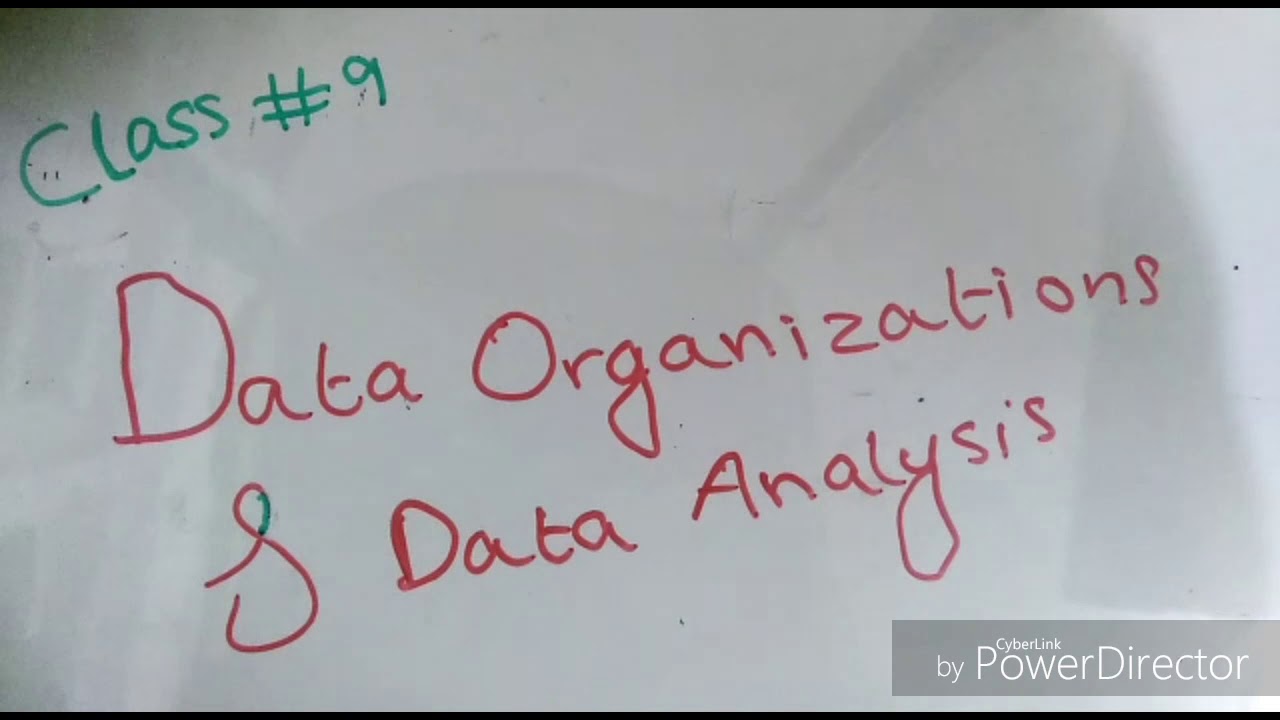 Topic data organization and data analysis for 9th class - YouTube