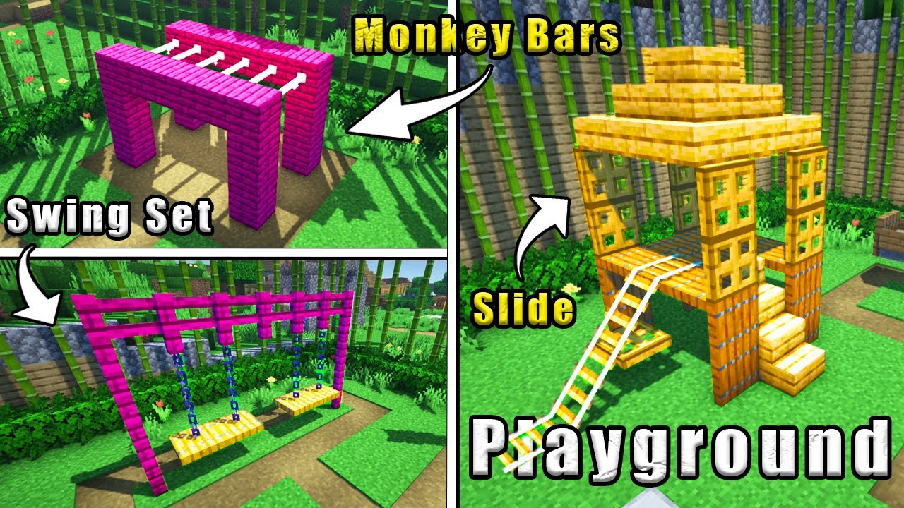 Build an Exciting Minecraft Playground: Monkey Bars, Swing Set, Seesaw ...