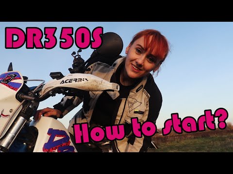 DR350S - How to kick start dirt bike and how to use decompression lever.