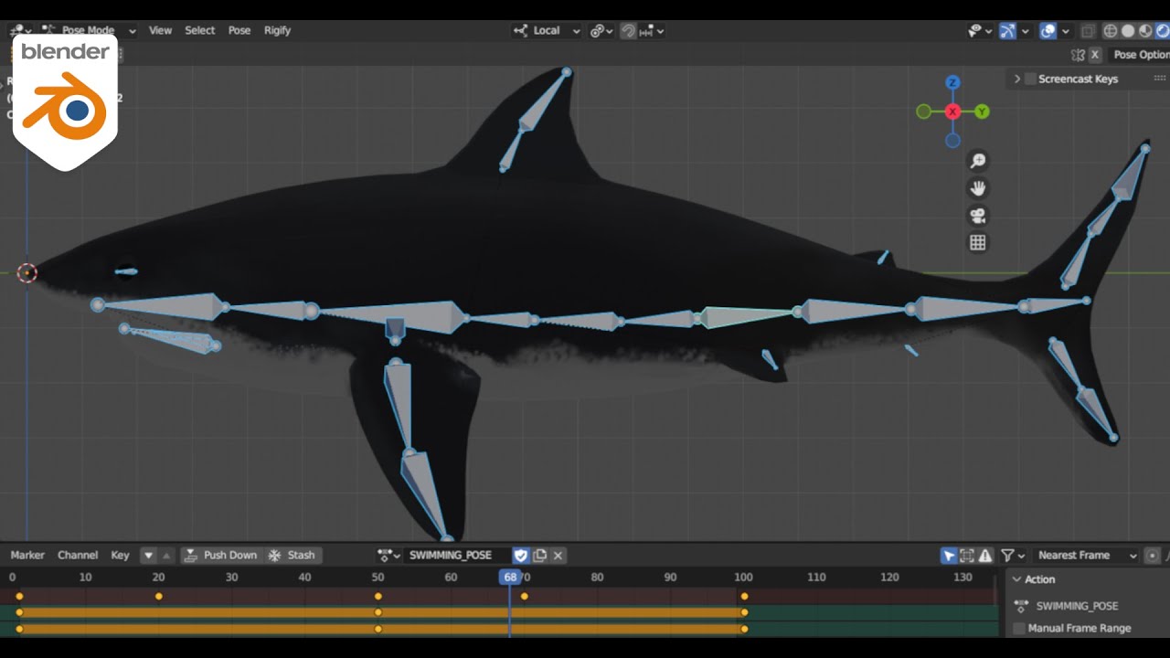 Learn Blender — Make a Great White Shark (Part 5) - YouTube