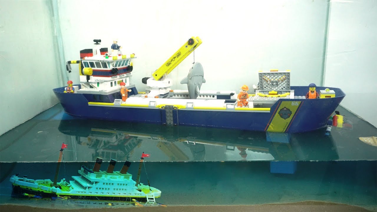 Titanic vs Biggest LEGO Ship While Water Try to Break Dam - Dam Breach ...