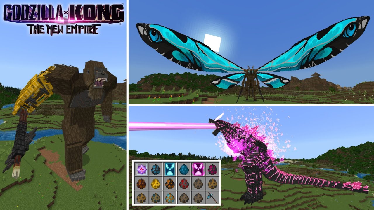13 MONSTERS !! ADDON GODZILLA X KONG THE NEW EMPIRE DI MCPE !! AKHIRNYA ...
