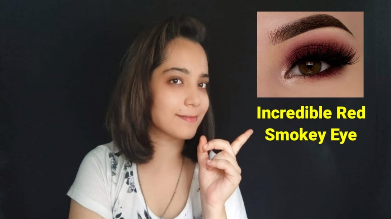 Incredible Red Smokey Eye look ♥️ - YouTube