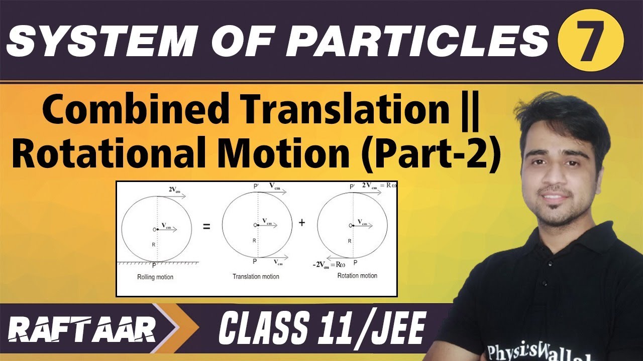 System of Particles 07 | Combined Translation Rotational Motion (Part-2 ...