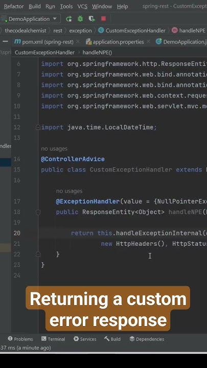 Returning custom error response #javadevelopment #programming # ... Returning custom error response #javadevelopment #programming # ...
